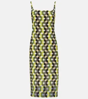 Dries Van Noten Printed Crepe Midi Dress - Multicoloured