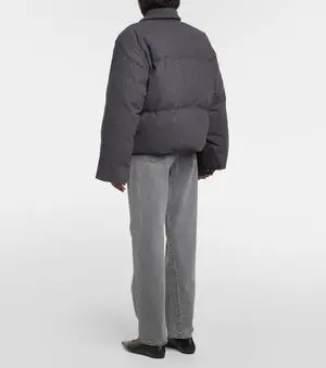 TOTEME Wool-blend Flannel Down Jacket