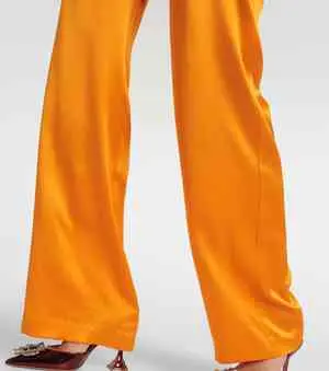 THE SEI High-rise Wide-leg Silk Pants
