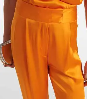 THE SEI High-rise Wide-leg Silk Pants