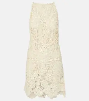 Staud Mini Whimsy Crochet Cotton Minidress