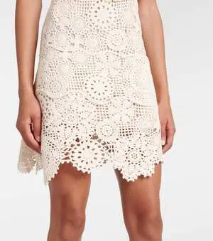 Staud Mini Whimsy Crochet Cotton Minidress
