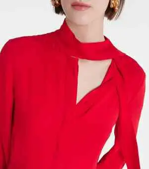 Valentino Garavani Tie-neck Midi Dress