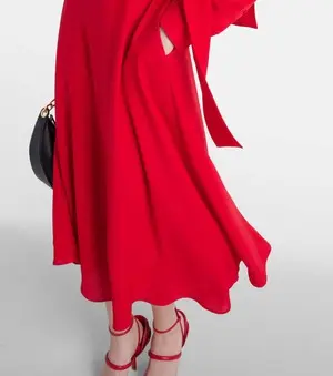 Valentino Garavani Tie-neck Midi Dress