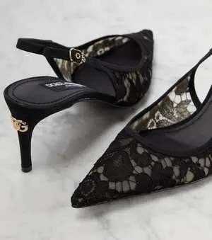 Dolce & Gabbana Lace Slingback Pumps