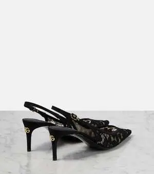 Dolce & Gabbana Lace Slingback Pumps