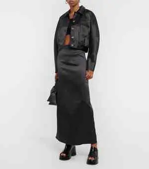 GANNI Satin Maxi Skirt