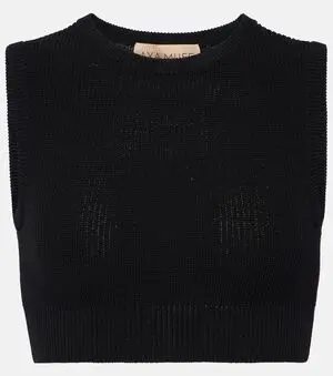 AYA MUSE Ribbed-knit Crop Top