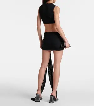 AYA MUSE Ribbed-knit Crop Top