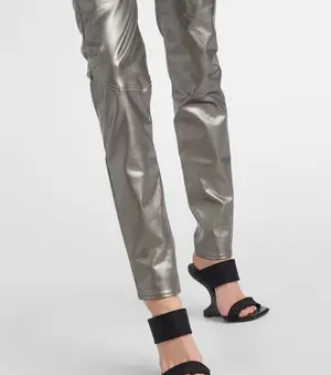 Rick Owens Metallic Denim Leggings