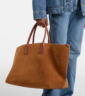 Bottega Veneta Cabat Large Suede Tote Bag