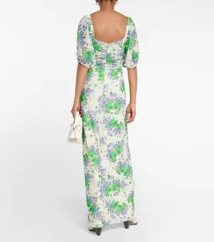 GANNI Floral Mesh Maxi Dress