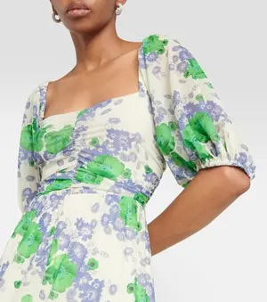 GANNI Floral Mesh Maxi Dress