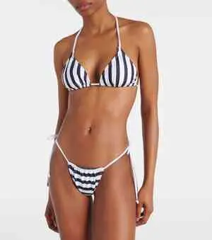 BANANHOT Striped Bikini Top