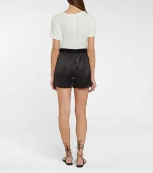 TOM FORD Silk-blend Shorts - Black