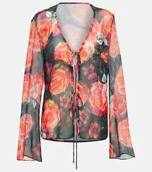 BANANHOT Vanessa Floral Chiffon Beach Cover-up - Multicoloured