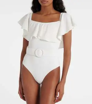 ALEXANDRA MIRO Chantal Ruffled Swimsuit