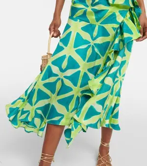 Ulla Johnson Zoya Printed Silk Midi Dress - Multicoloured