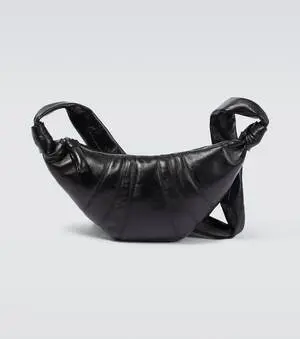 LEMAIRE Small Leather Shoulder Bag - Black