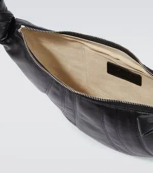 LEMAIRE Small Leather Shoulder Bag - Black