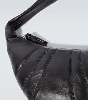 LEMAIRE Small Leather Shoulder Bag - Black