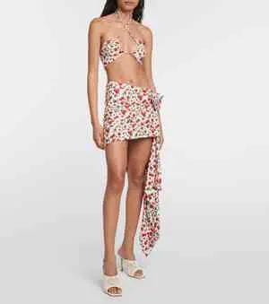 Magda Butrym Floral Appliqué Miniskirt