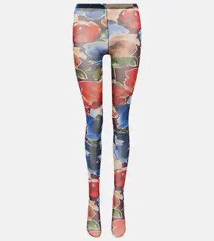 Dolce & Gabbana Printed Tulle Tights - Multicoloured