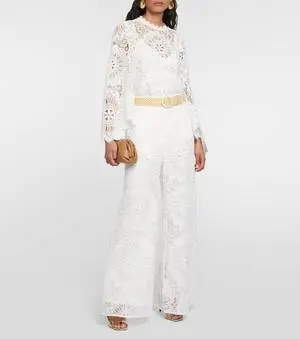 Zimmermann High-rise Guipure Lace Pants