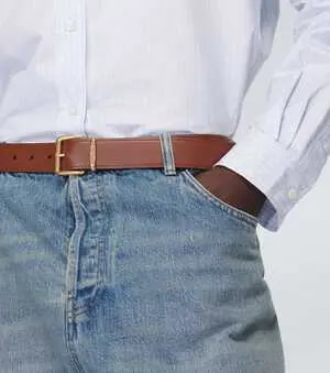 Miu Miu Leather Belt With Buckle Fastening - Brown