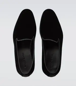 Manolo Blahnik Mario Velvet Loafers