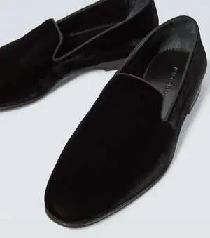 Manolo Blahnik Mario Velvet Loafers