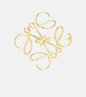Loewe Anagram Brooch - Gold