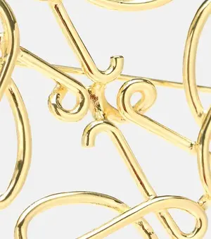 Loewe Anagram Brooch - Gold