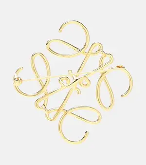 Loewe Anagram Brooch - Gold