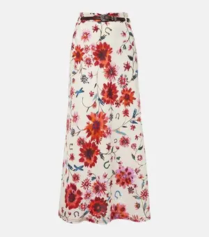 Dorothee Schumacher Floral Linen Midi Skirt - Multicoloured