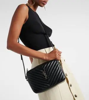 Saint Laurent Lou Quilted Leather Camera Bag - Black