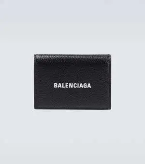 Balenciaga Cash Leather Wallet - Black