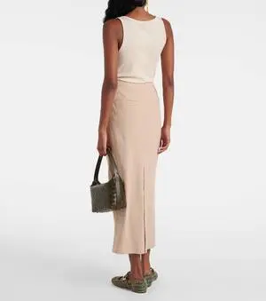 Vince Linen-blend Maxi Skirt