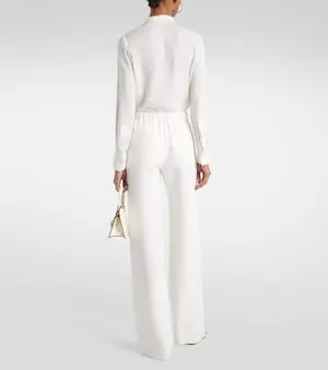 Valentino Garavani High-rise Wide-leg Silk Pants