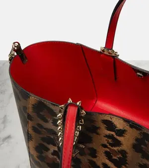 CHRISTIAN LOUBOUTIN Cabachic Small Leopard-print Tote Bag