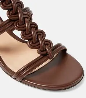 GIANVITO ROSSI Capua 45 Braided Leather Sandals