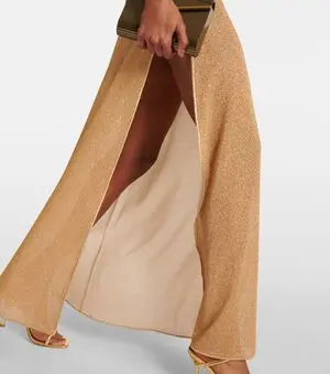 Oseree Lumiere Metallic Maxi Dress