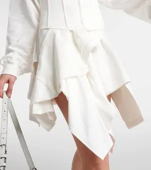 Acne Studios Asymmetric Cotton Jersey Corset Dress