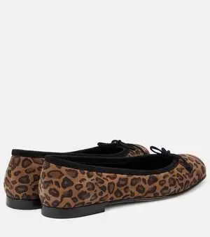 Manolo Blahnik Veralli Leopard-print Ballet Flats