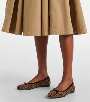 Manolo Blahnik Veralli Leopard-print Ballet Flats