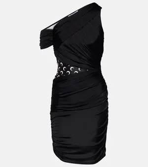 MARINE SERRE Ruched Jersey Minidress