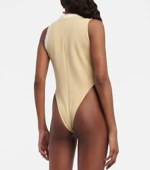 DIDU Cutout Fleece Bodysuit
