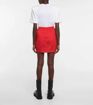 Wardrobe.NYC High-rise Drawstring Miniskirt - Red