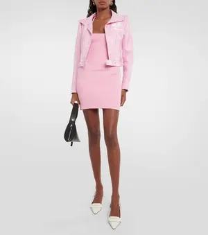COURREGES Ribbed-knit Mini Dress
