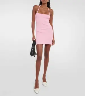 COURREGES Ribbed-knit Mini Dress